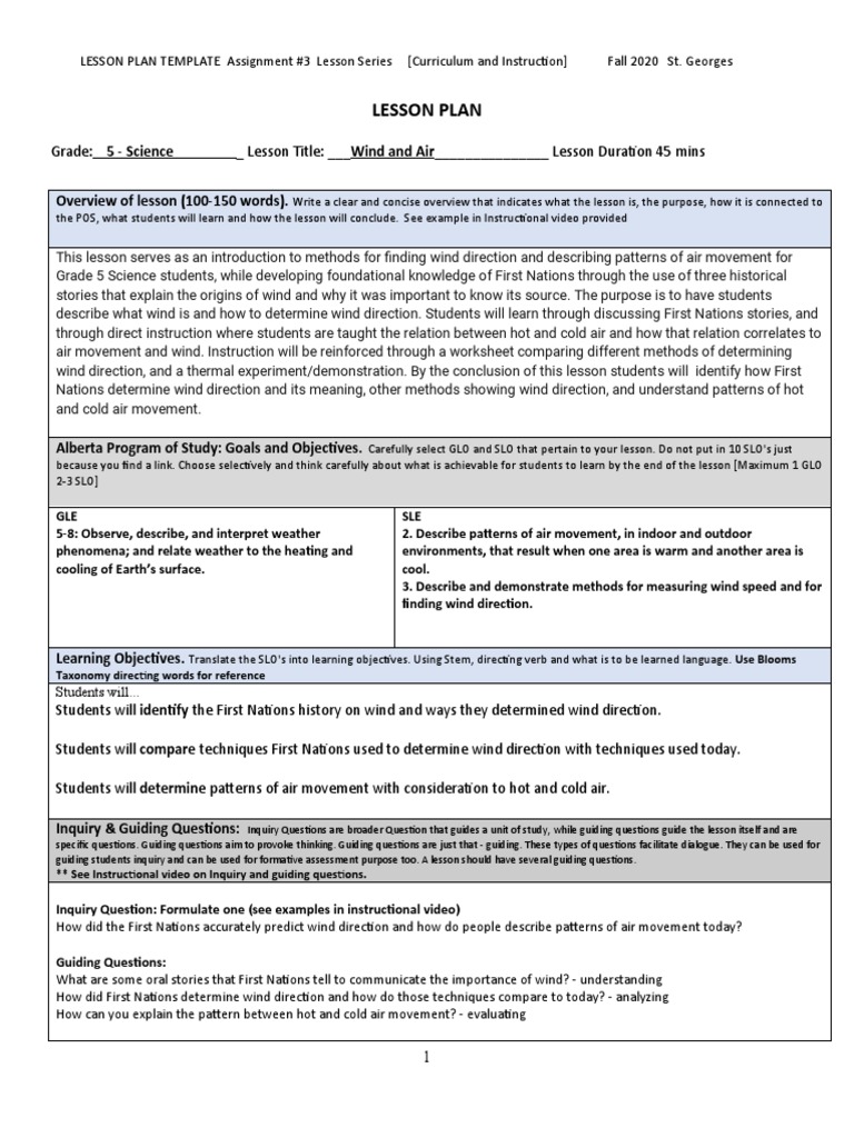 Lesson Plan 2 - Science - Brett Hansen Todd Bullock | PDF | Lesson Plan ...