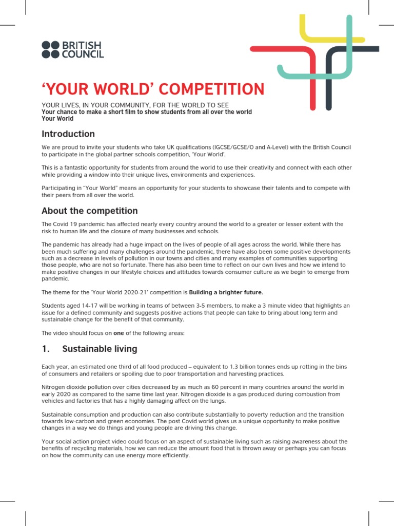 Your World Competition - Leaflet PDF | PDF | Low Carbon Economy ...