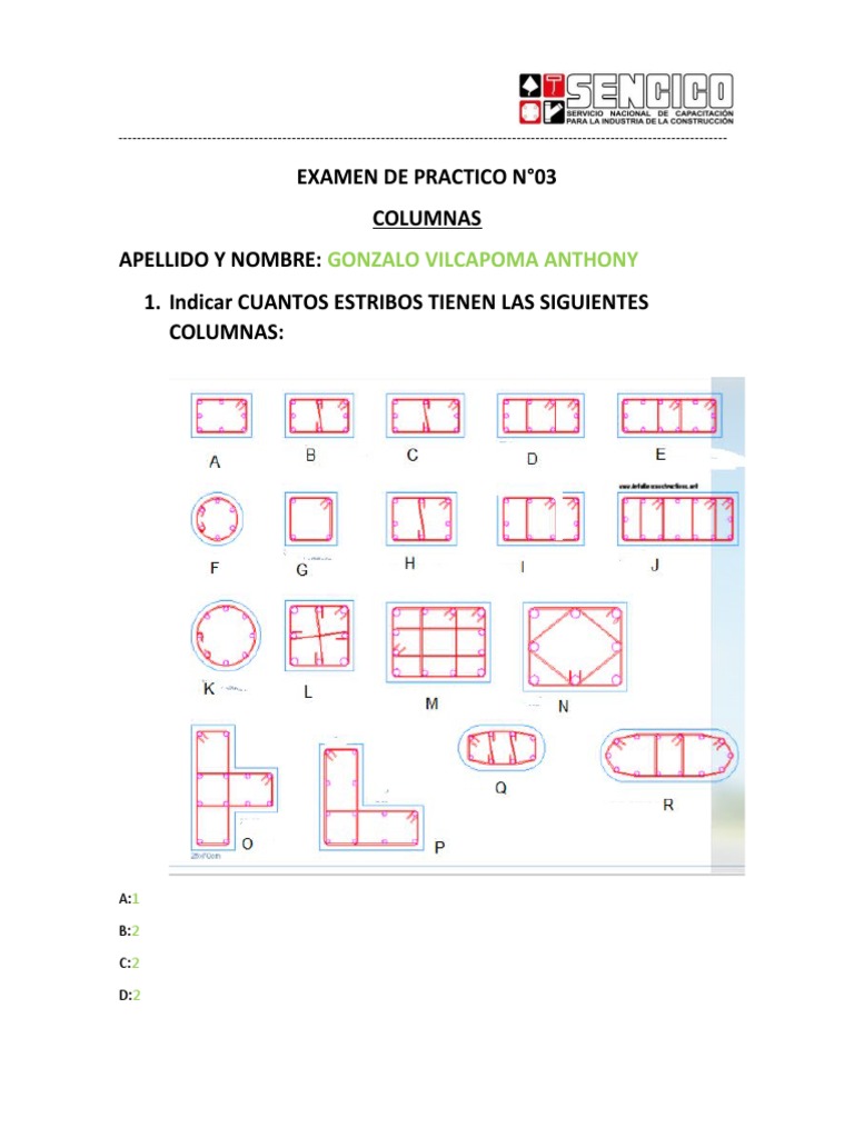 Examen Practico 3 Columnas | PDF