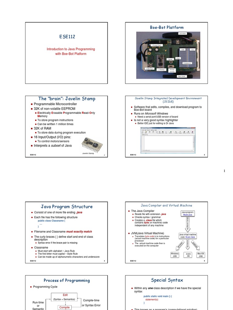 Introduction To Java Programming With Boe-Bot Platform | PDF | Data Type | Boolean Data Type