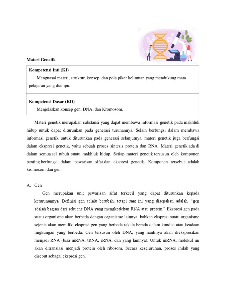 Materi Genetik | PDF | Seni & Disiplin Bahasa | Kajian Bahasa Asing