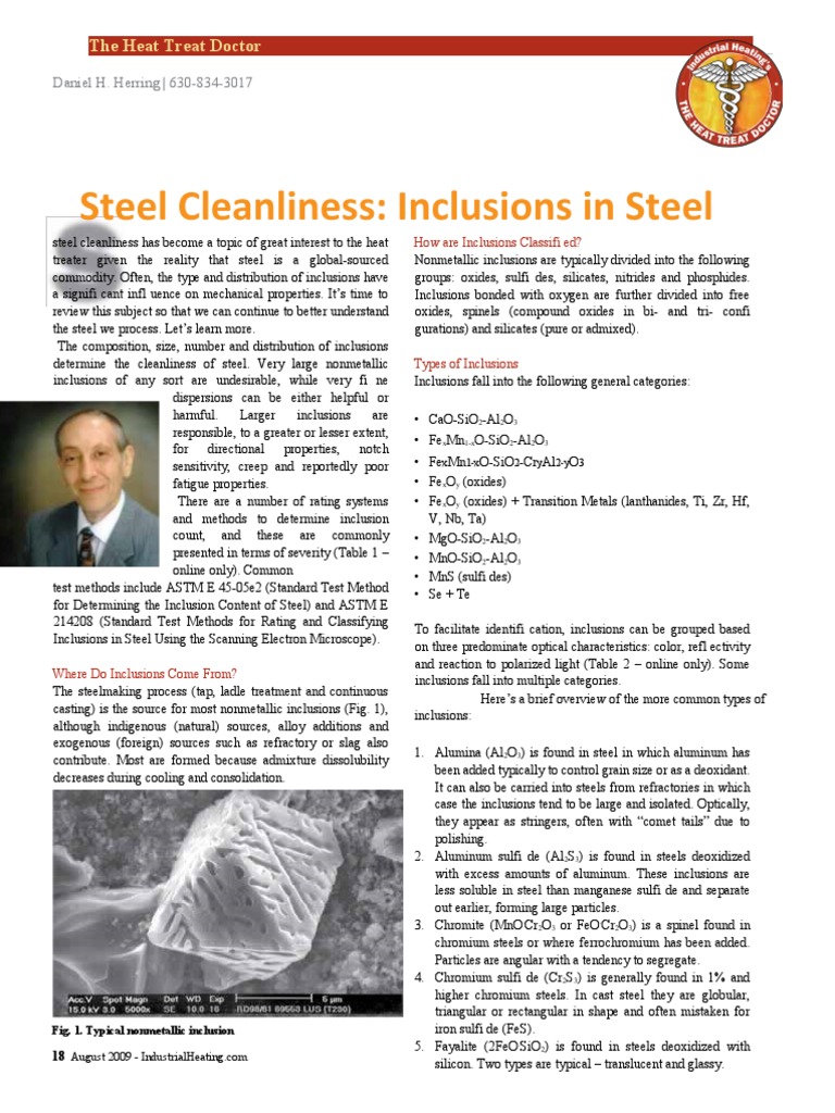 Inclusions in Steel - Unlocked | Download Free PDF | Titanium | Steel