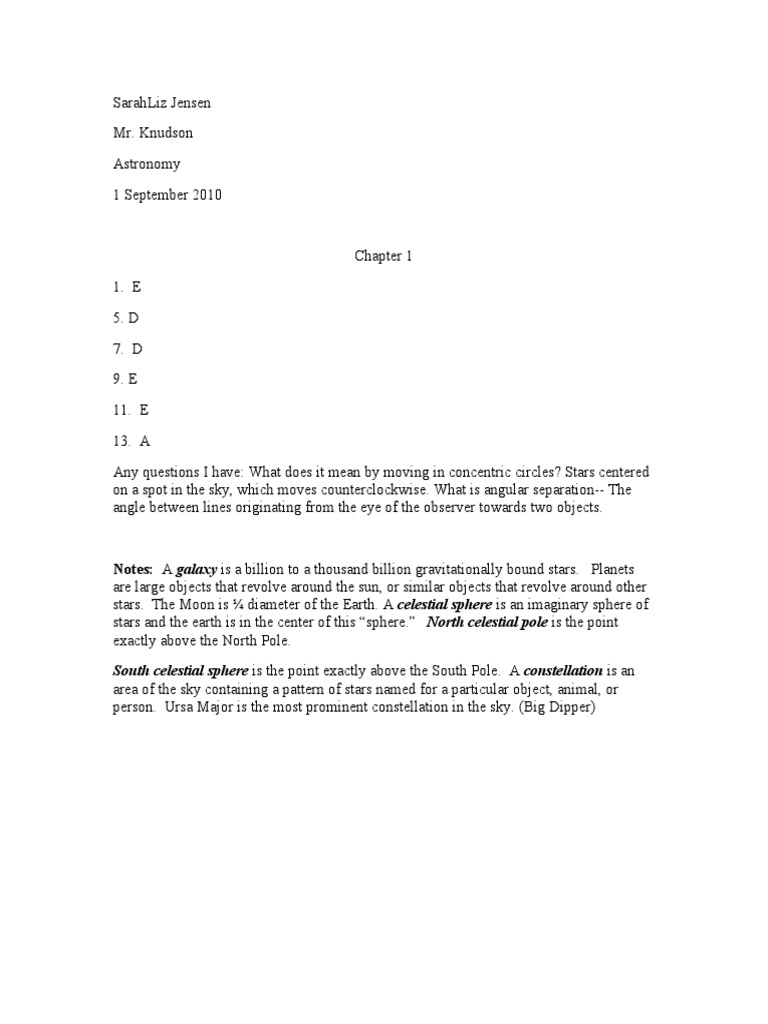 Astronomy Basics: Stars and Constellations | PDF