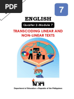 English: Quarter 2 - Module 7: Linear and Non-Linear Texts | PDF ...