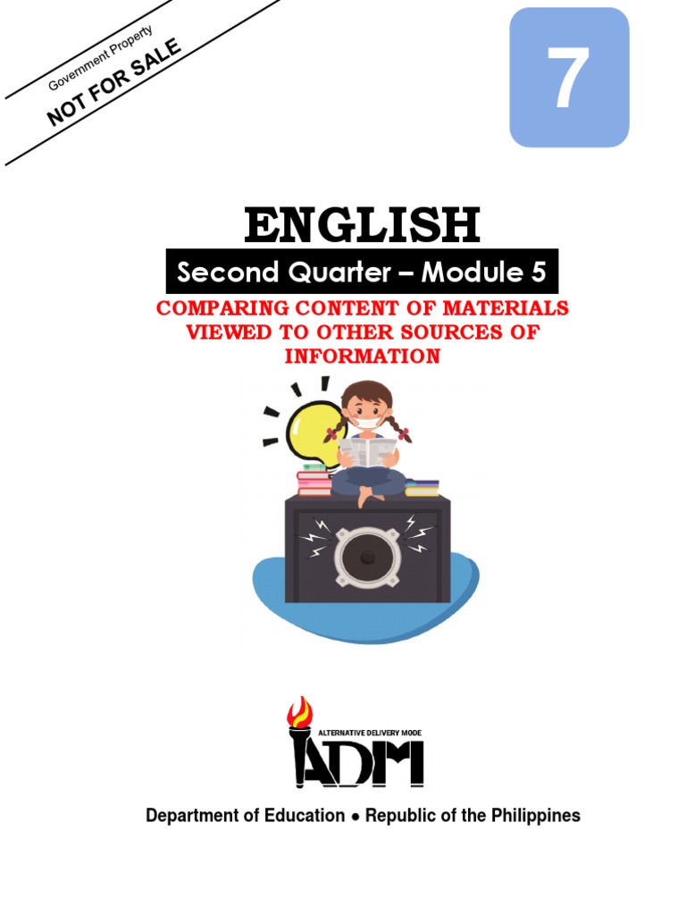 English: Second Quarter - Module 5 | PDF | Mass Media | Learning