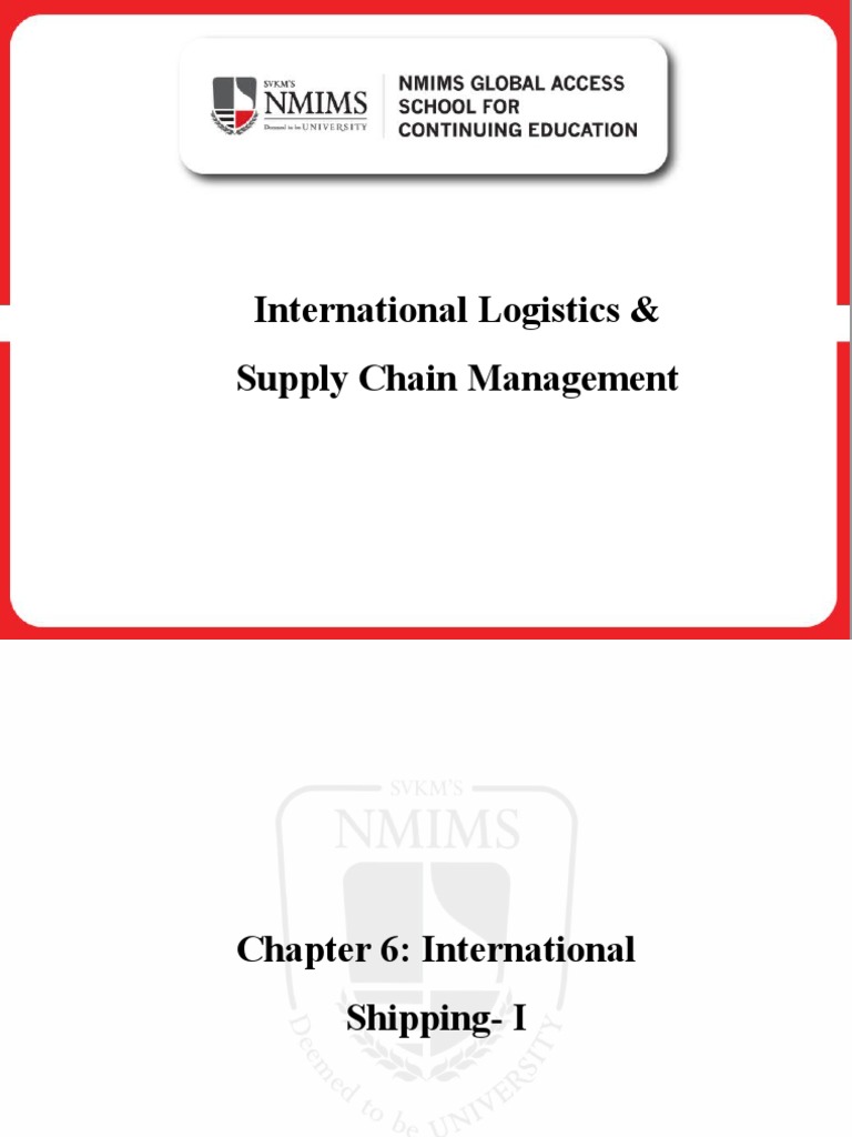 International Logistics & Supply Chain Management | PDF | Cargo | Containerization