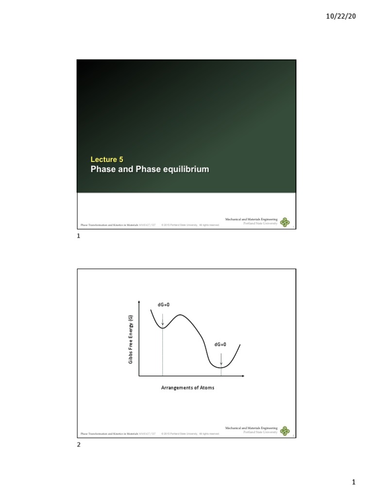 ME427 527 Lecture5 Handout 2020 PDF | PDF | Phase (Matter) | Temperature