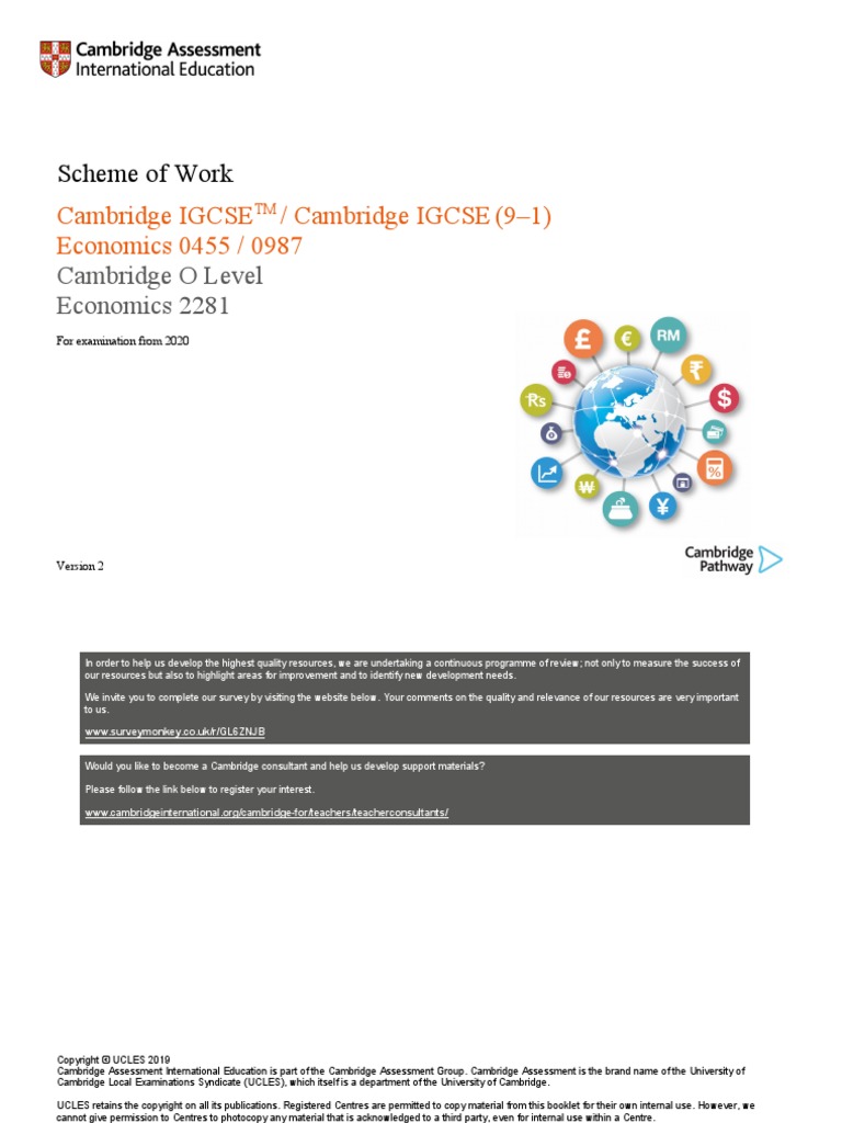 Scheme of Work: Cambridge IGCSE / Cambridge IGCSE (9-1) Economics 0455 ...