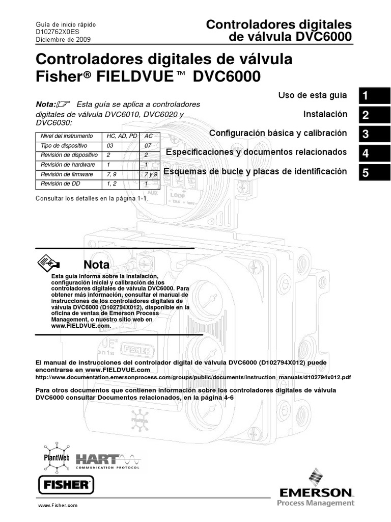 CONTROLADORES DIGITALES VALVULA DVC6000 - Español | PDF | Bienes ...