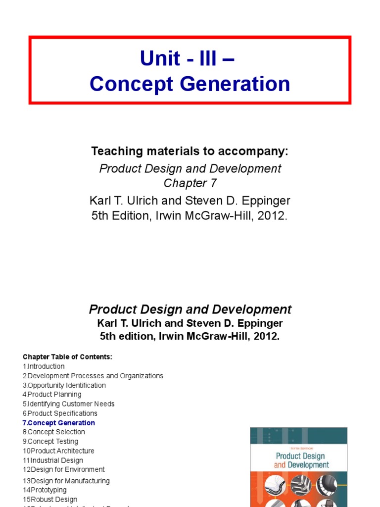7 Concept Generation New | PDF | Innovation | Design