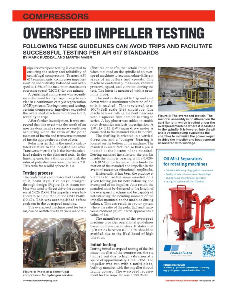 Overspeed Impeller Testing | PDF