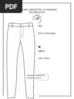 Garment Specification Sheet Excel Template | PDF