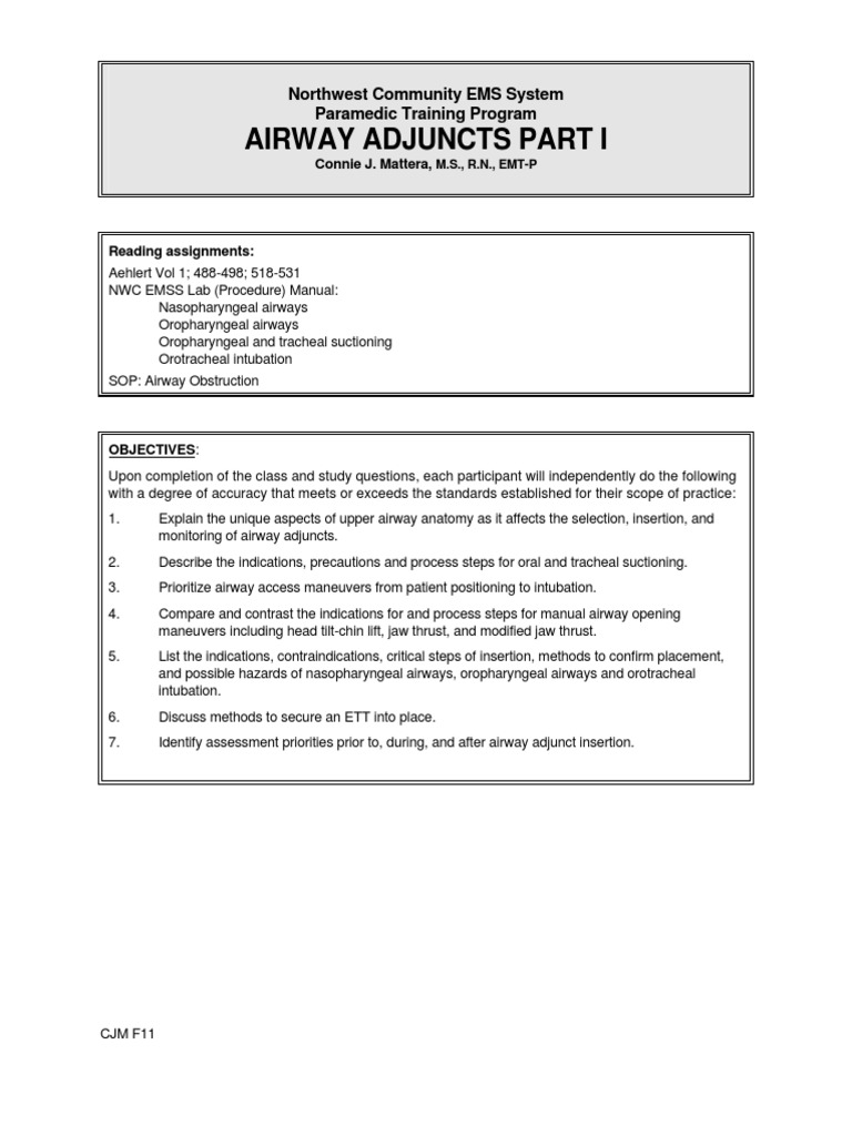 Ce Oct 12 Airway Oxy Vent ISM | PDF | Respiratory System | Human Head And Neck