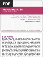 Pharmacy Risk Management Plan | PDF | Pharmacovigilance | Risk Management