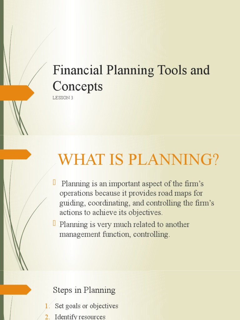 Financial Planning Tools Overview | PDF | Fixed Asset | Inventory