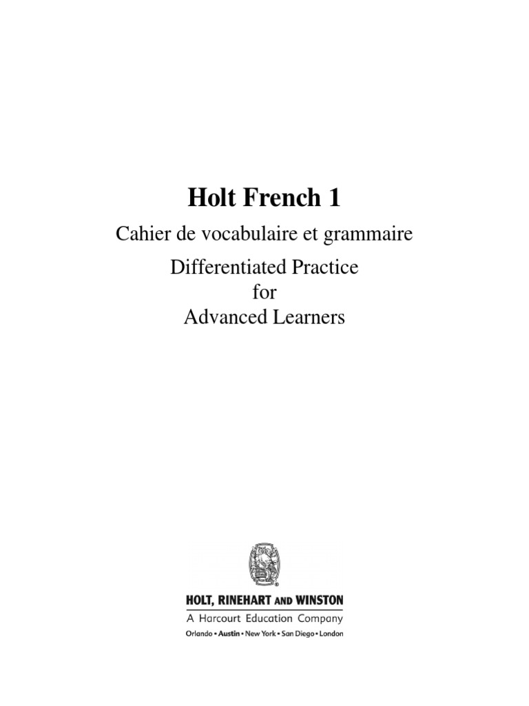 Cahier de Vocabulaire Et Grammaire | PDF | Grammatical Number ...