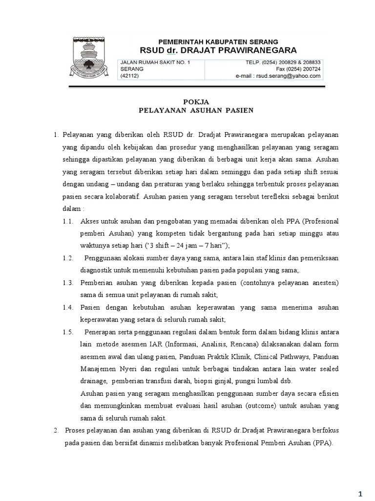 Revisi Kebijakan Pelayanan (Pokja PAP) | PDF