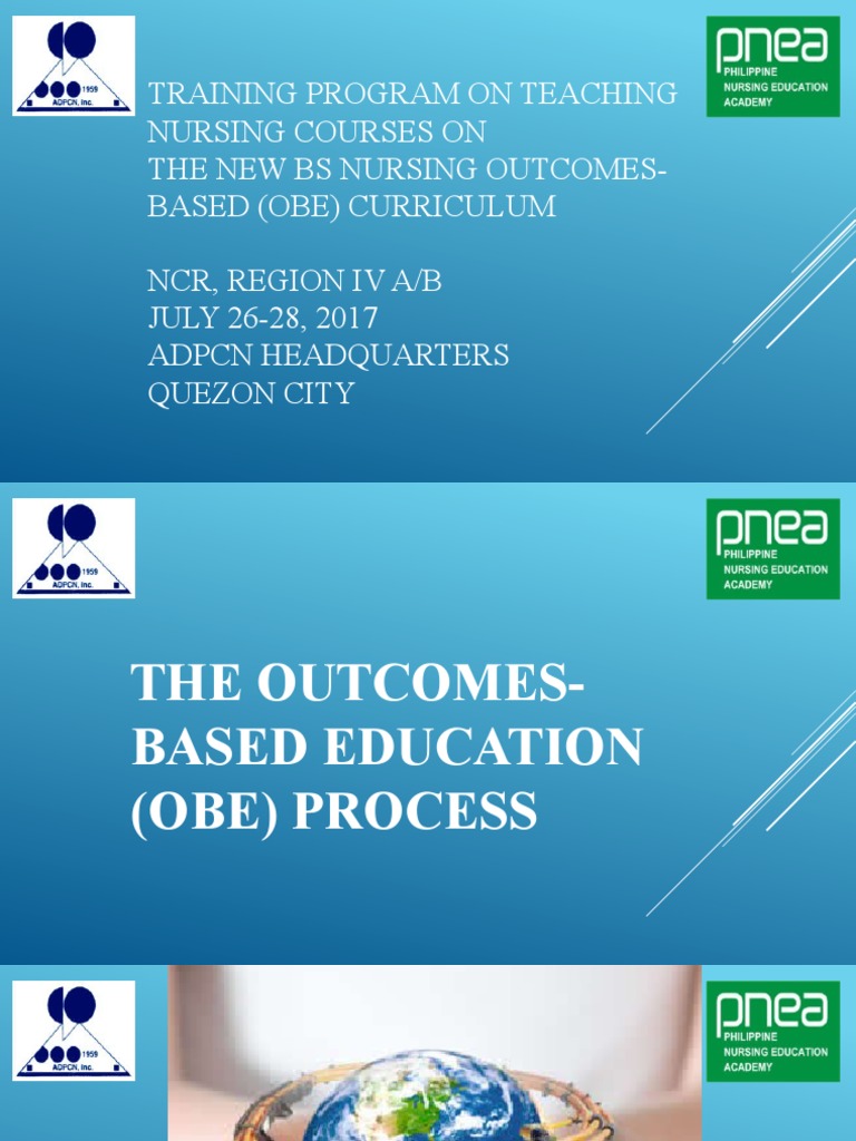 OBE Process Training Materials | Download Free PDF | Curriculum | Nursing