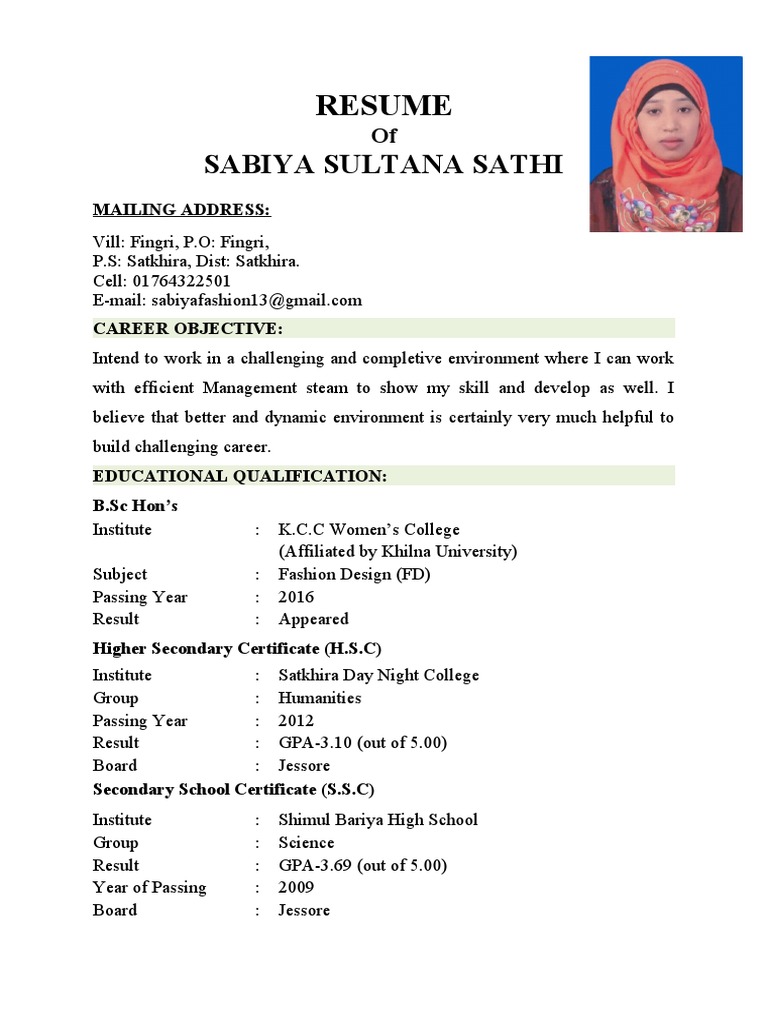 Sabiya Sultana Sathi | PDF