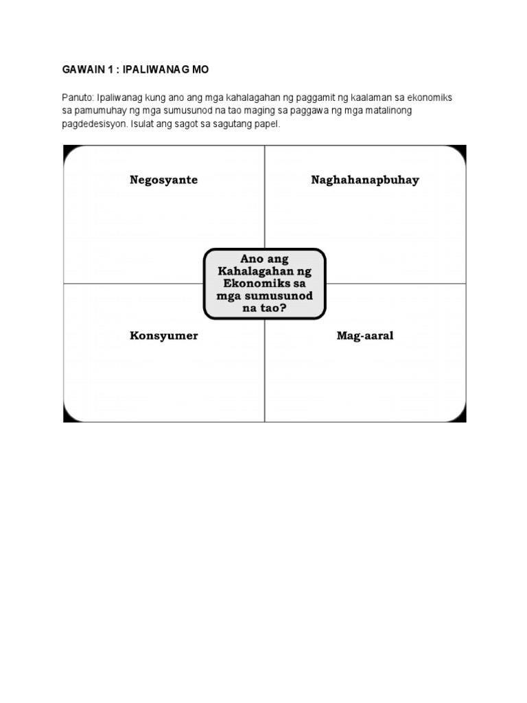 (Template) GAWAIN 1: IPALIWANAG MO | PDF (Template) GAWAIN 1: IPALIWANAG MO | PDF