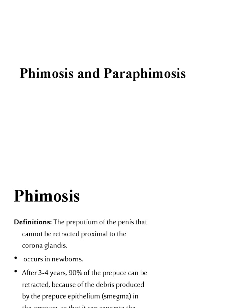 Phimosis and Paraphimosis | PDF | Penis | Urology