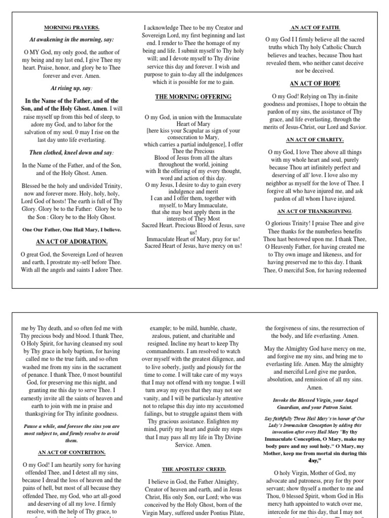 At Awakening in The Morning, Say:: An Act of Hope | PDF | Mary, Mother ...