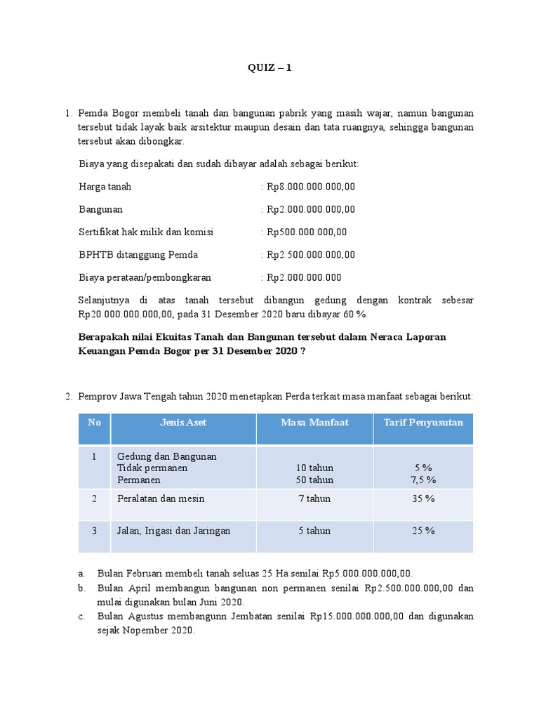 Soal Quiz 1 | PDF | Teknologi & Rekayasa
