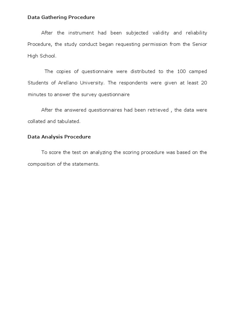 Data Gathering Procedure | PDF