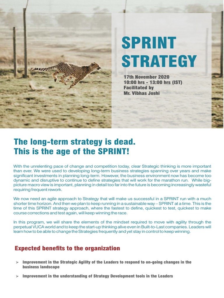 Sprint Strategy - 17th Nov 2020 | PDF | Strategic Management | Leadership