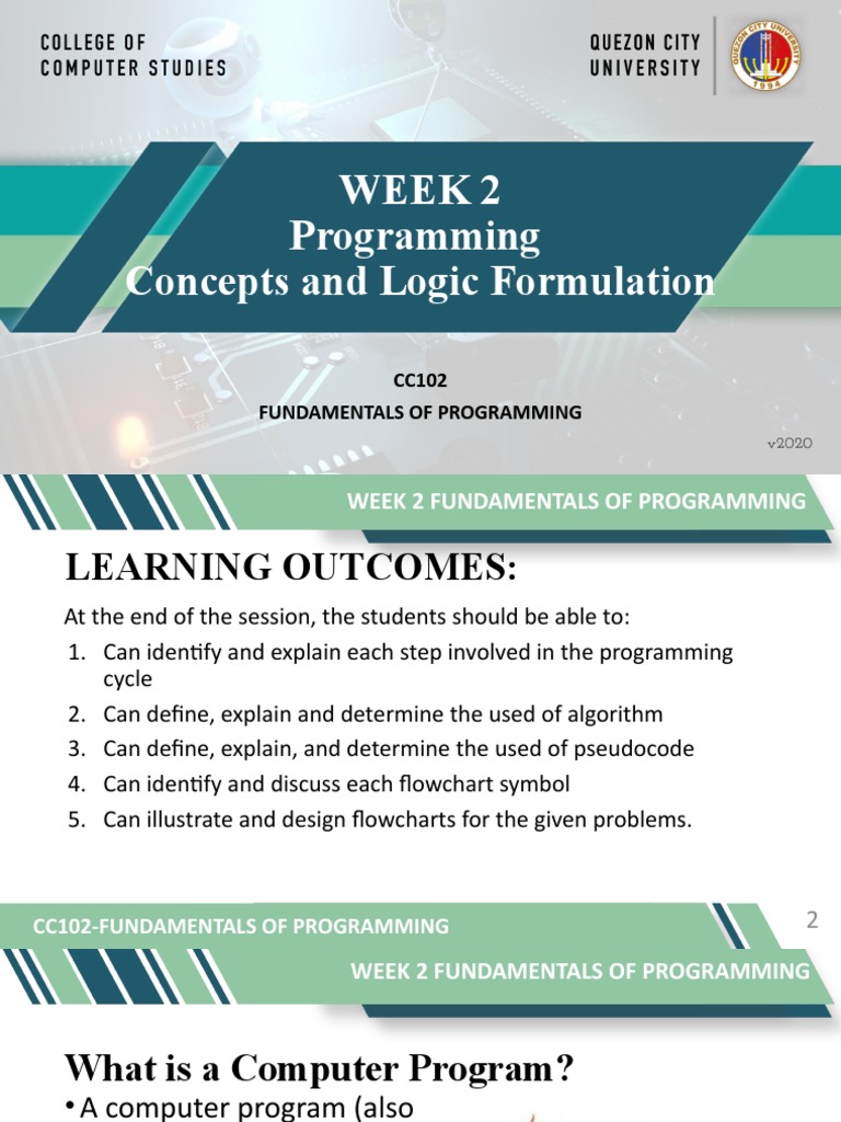 CC102 Programming Fundamentals | PDF | Algorithms | Computer Programming