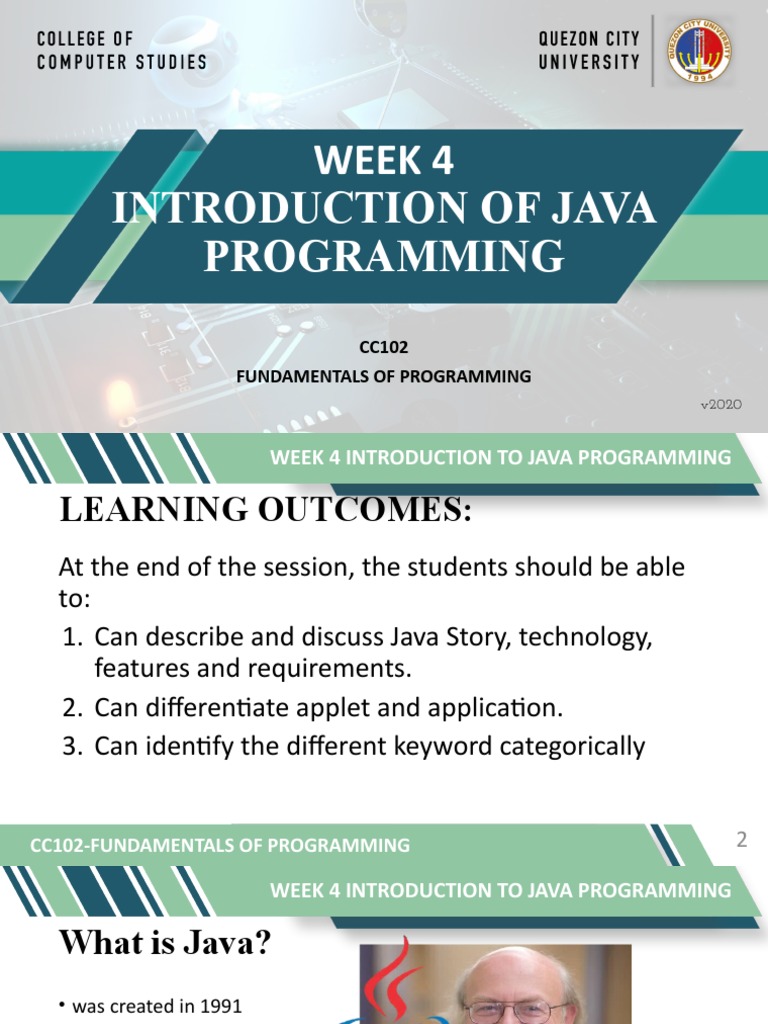 Week 4 Introduction of Java Programming | PDF | Data Type | Java ...