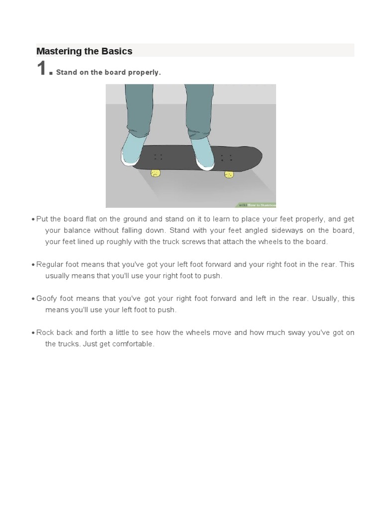 Mastering The Basics of Skating Skateboard | PDF | Individual Sports ... Mastering The Basics of Skating Skateboard | PDF | Individual Sports ...