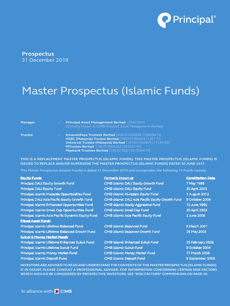 En Master Prospectus Islamic Funds PDF | PDF | Asset Allocation ...