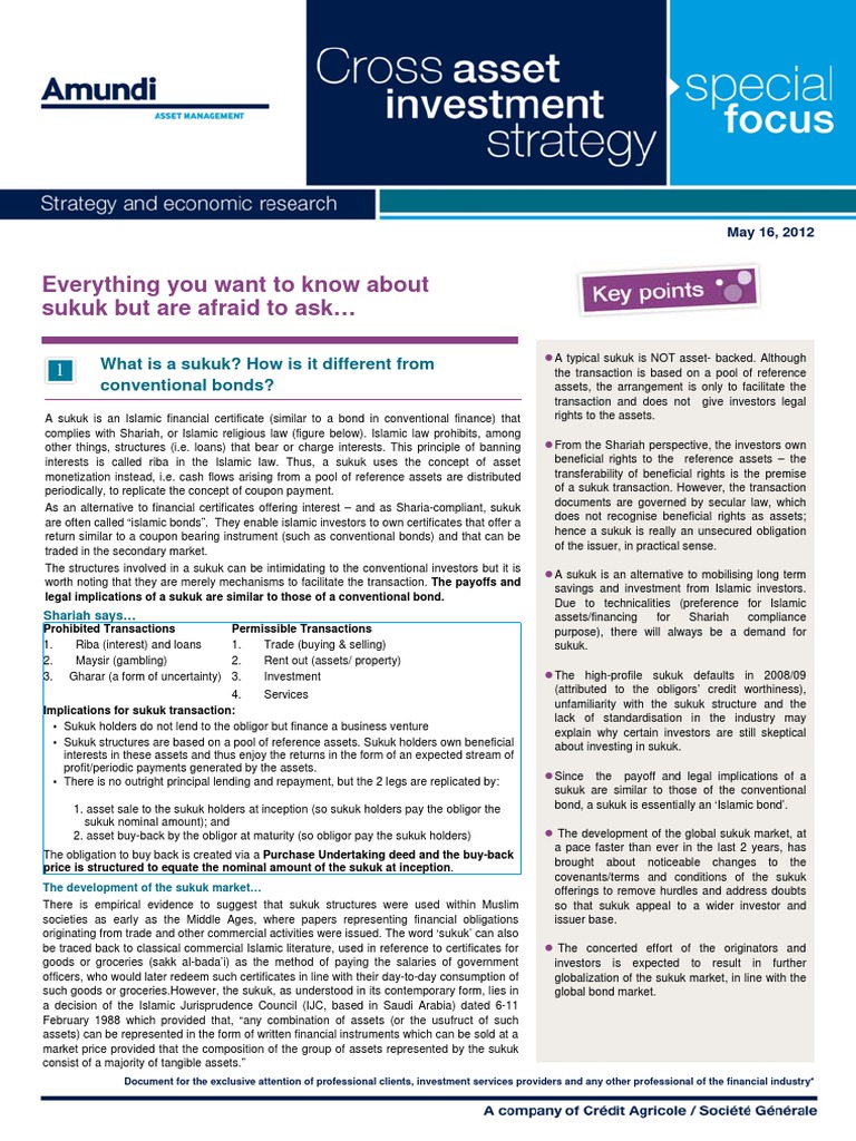 Understanding Sukuk: Islamic Bonds Explained | PDF | Islamic Banking ...