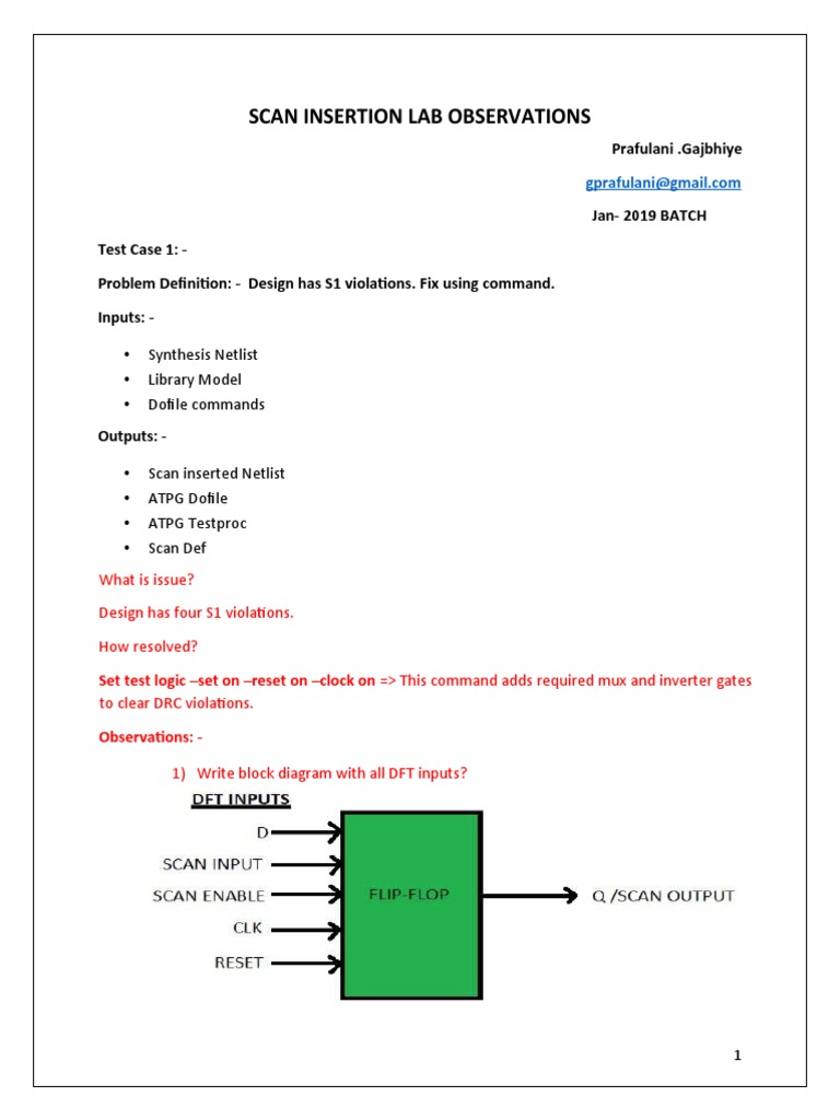 Mahitha Scan Insertion Observation PDF | PDF | Electronics | Digital ...