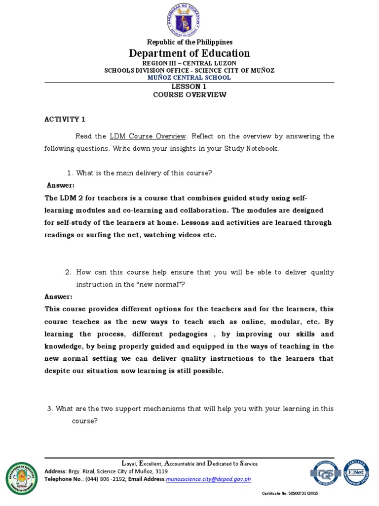 Module 2 For LDM | PDF | Teachers | Classroom Management