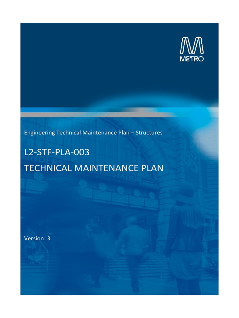 L2-STF-PLA-003 Technical Maintenance Plan | PDF | Bridge | Rail Transport
