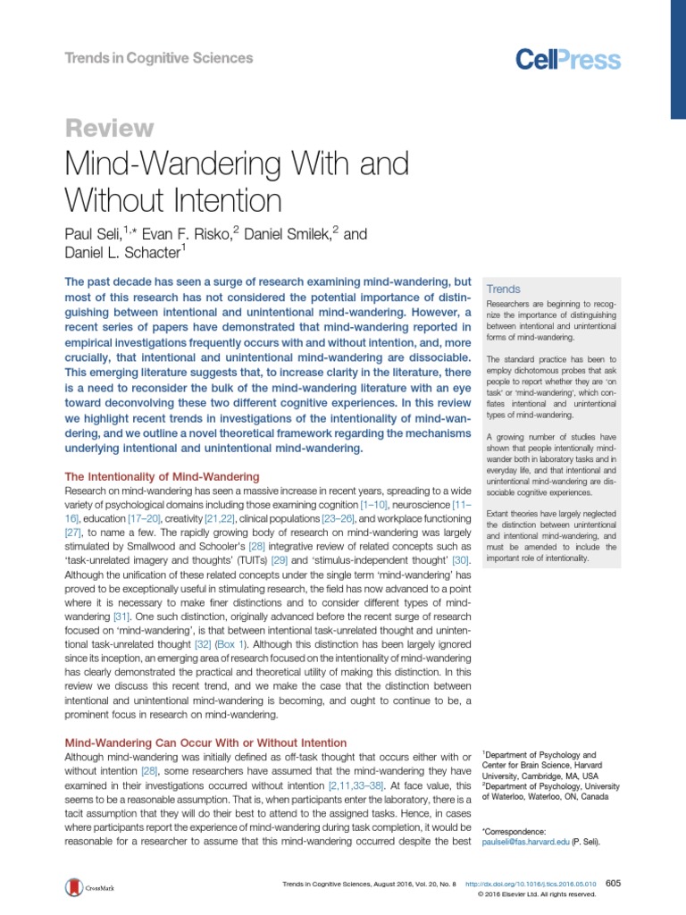 Mind-Wandering With and Without Intention: Review | PDF | Mind ...