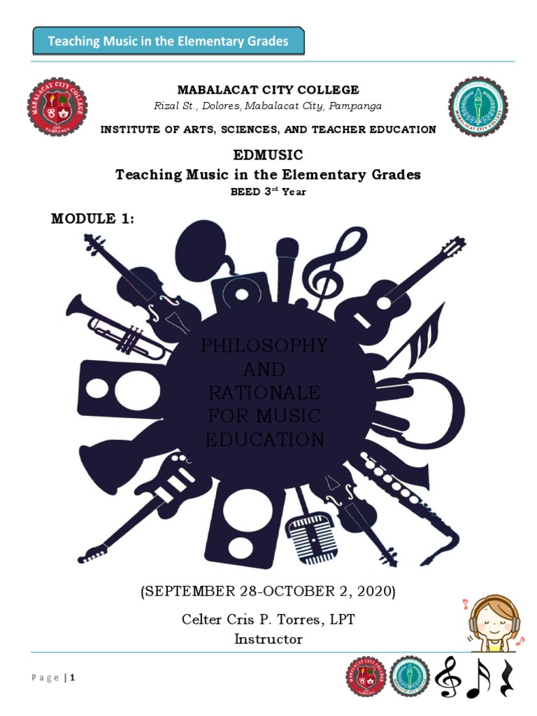 Philosophy AND Rationale For Music Education: Edmusic Teaching Music in ...