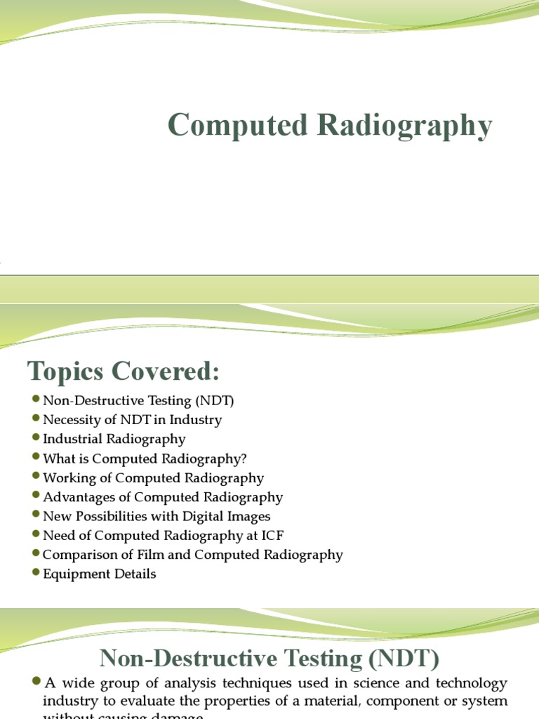 Computed Radiography | PDF | Radiography | Nondestructive Testing