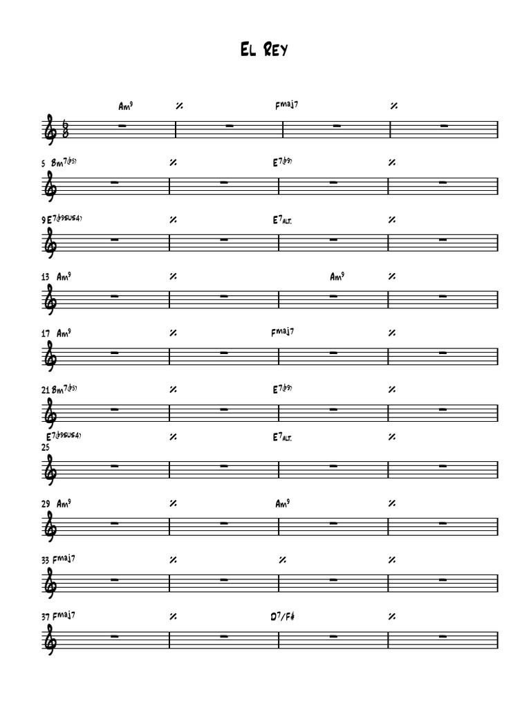 El Rey - Partitura Completa | PDF