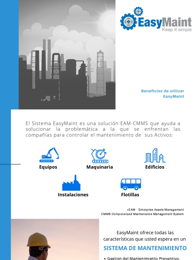 EasyMaint: Optimiza Mantenimiento y Reduce Costos | PDF | Ingeniería de confiabilidad | Informática
