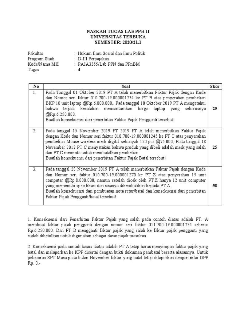 Tugas Lab PPN & PPnBM | PDF