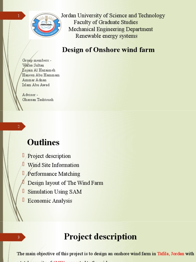 First and Final Drafts of Wind Farm Design | PDF | Wind Power ...