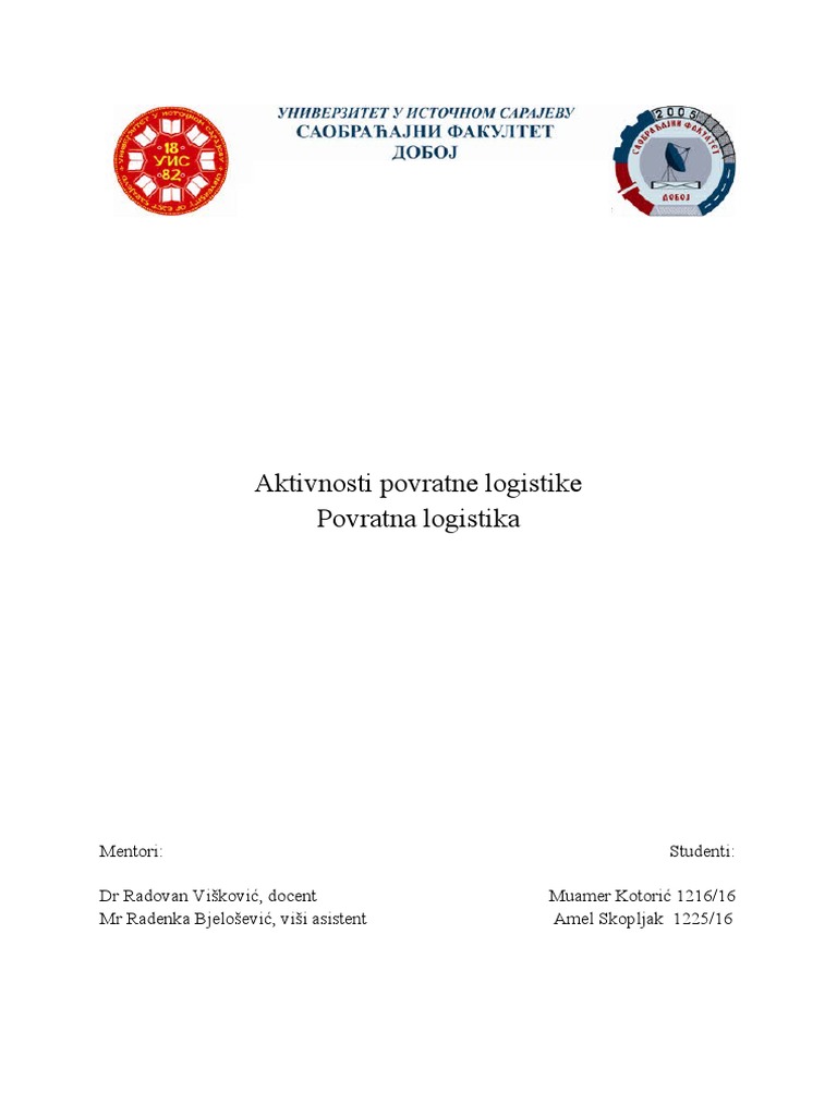 Aktivnosti Povratne Logistike | PDF