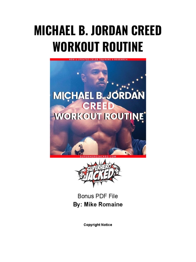 Michael B. Jordan Creed Workout PDF | PDF | Health Care | Medicine