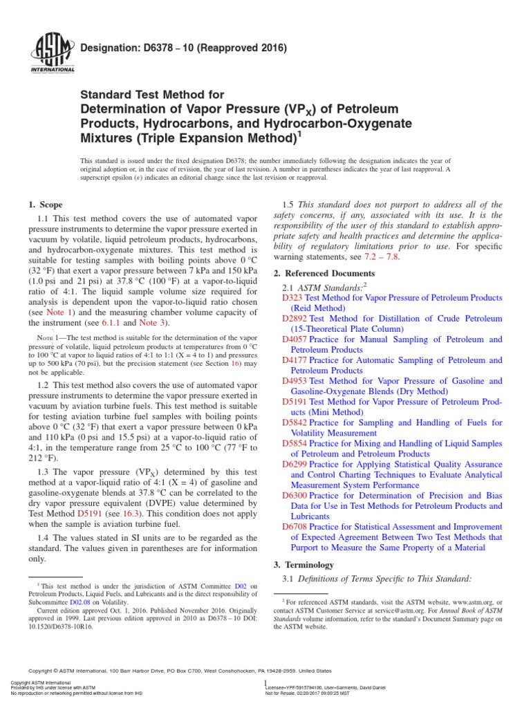 D6378 10 (Reapproved 2016) | PDF | Calibration | Pressure