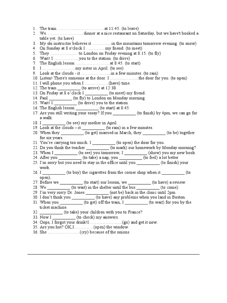 Future Tenses 8th Grade | PDF