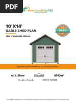 Large 10x12 Lean To Shed Plans Free DIY Projects - Construct101 | PDF | Framing (Construction ...