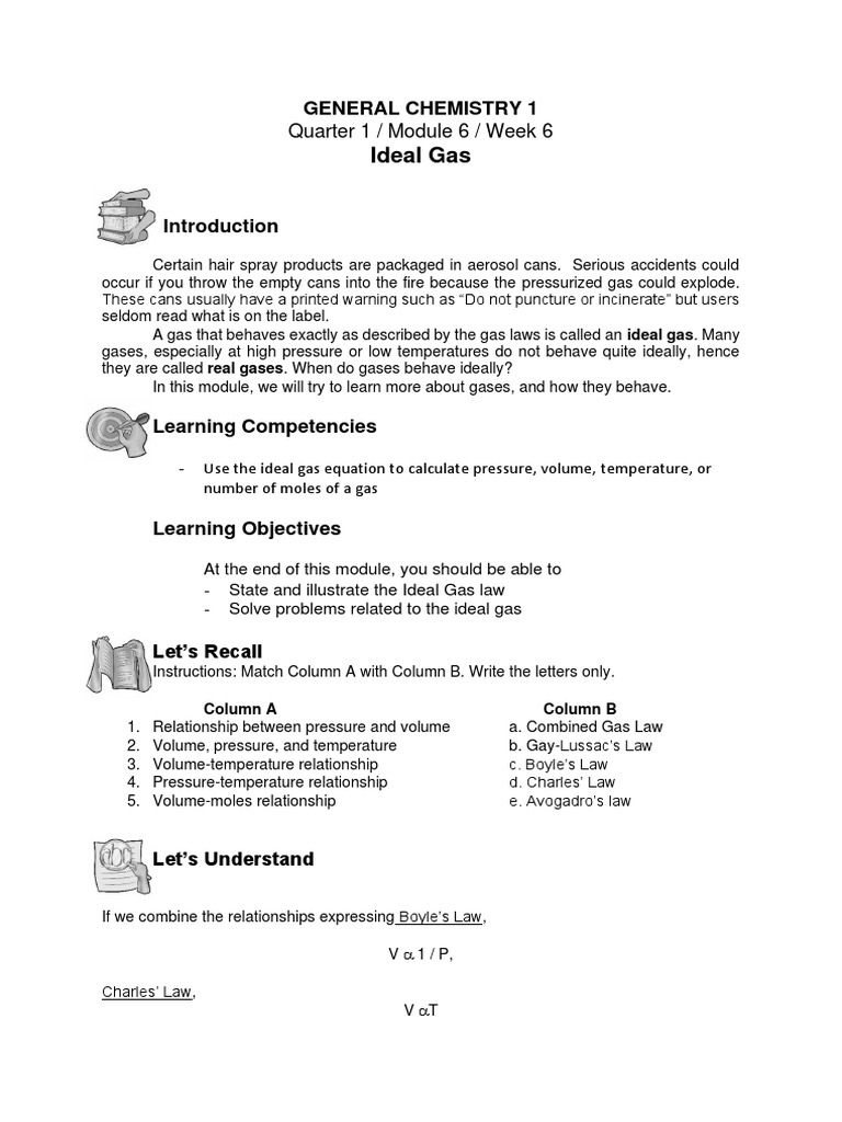 Ideal Gas: General Chemistry 1 | PDF | Gases | Mole (Unit)